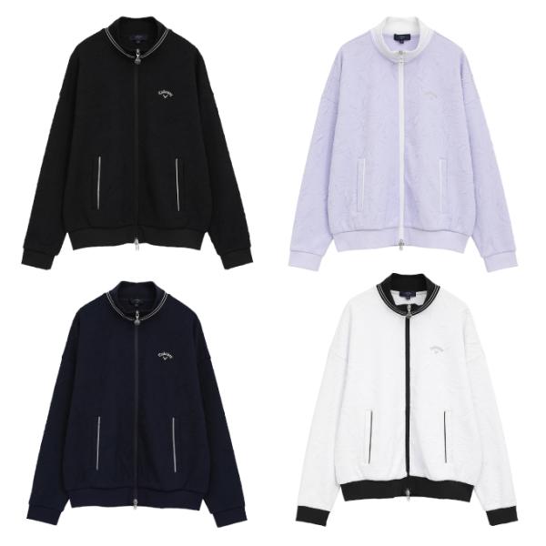 フラワー柄のオリジナルふくれジャカード素材使用のスウェットブルゾンです。エレガントな花柄にリブ使いでスポーツテイストをプラスし、トラックジャケット風デザインに仕上げました。着用シーズンの長いアイテムです。同素材のスカートとのセットアップもお...