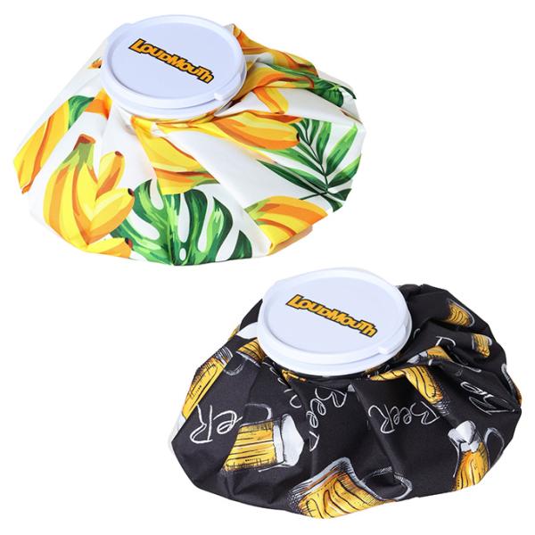 スポーツ中の暑さ対策■カラー：310バナナ、237ビール■サイズ：F■原産国：中国■素材：ポリエステル100%裏側/PVCコーティングふた/ABS樹脂補強部/アルミニウム検索ワード：アイスパック 氷のう 冷却 氷嚢