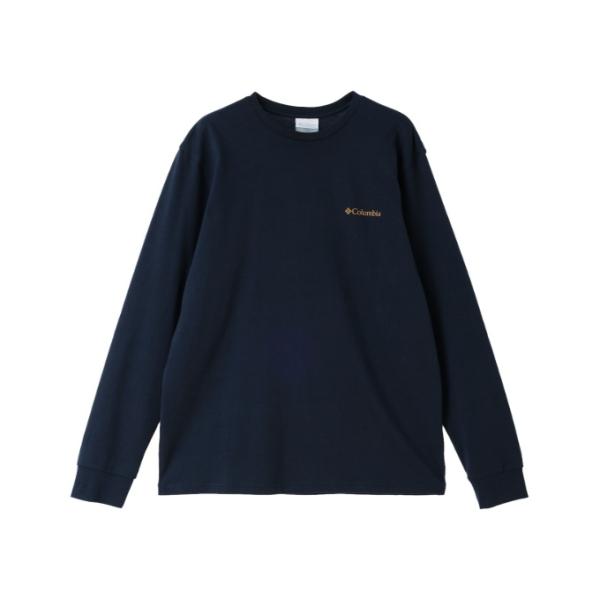 ヴィンテージライク×アウトドアテイストのコットン長袖Tee■カラー：CO NV(Collegiate Navy Branded Blanket)■サイズ(cm)：S ( 着丈/66、胸囲/103、肩幅/45、ゆき丈/82.5 )M ( 着丈...