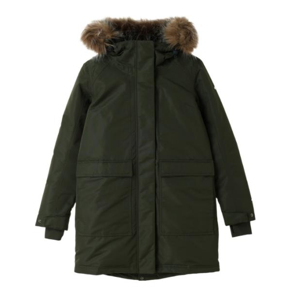 真冬を快適に着こなす中わた入りのミドルロング丈ジャケット■カラー：Greenscape ( 366 )■サイズ：S ( 着丈/81.5cm、胸囲/104cm、肩幅/39.5cm、ゆき丈/82cm )M ( 着丈/84cm、胸囲/108cm、...