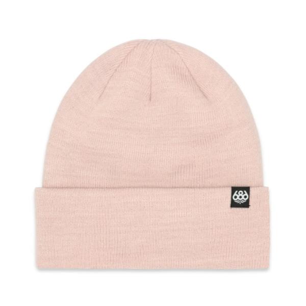 ■カラー：SMPK(SMOKEY PINK)■サイズ：O／S■素材：・アクリルニット100%・フロント織りクランプラベル・リブ編みカフビーニー検索ワード：ニットキャップ ビーニー