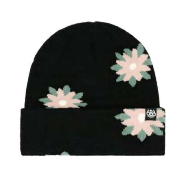 ■カラー：BLK(BLACK)■サイズ：O/S■素材：・アクリル100%ニット・全体に刺繍・リブ編みのカフスビーニー検索ワード：ニットキャップ ビーニー