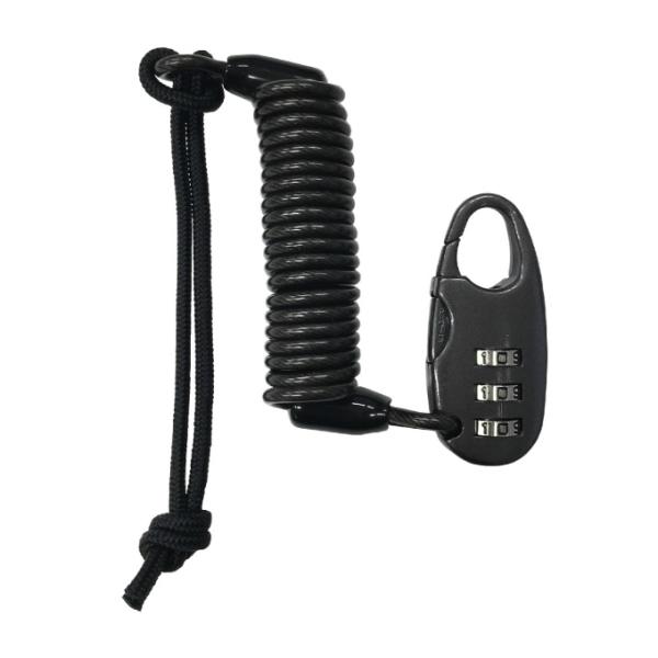 スノーボードやヘルメットの盗難防止にコンパクトな鍵付きコイルリーシュ。ボアシステムのブーツにも対応■カラー：BLACK ■原産国：中国