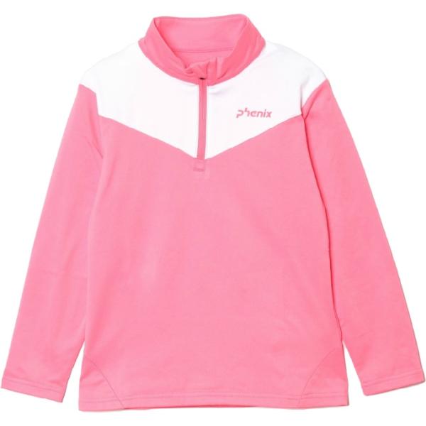 ■カラー：PINK■サイズ：110cm、120cm、130cm■素材：ポリエステル90%、ポリウレタン10%■原産国：中国■特徴：ジップアップシャツ4WAYストレッチ+吸汗速乾吸汗速乾汗を素早く吸収・拡散し、生地の肌触りをドライに保ちます。...