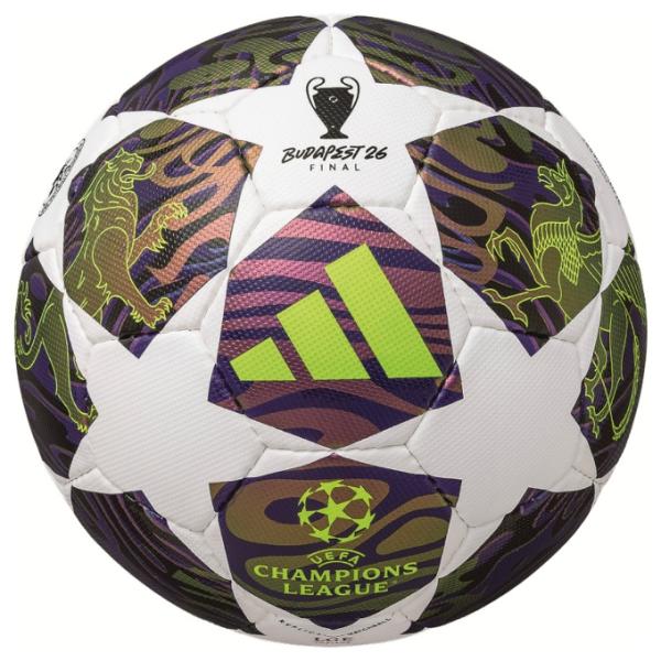UEFA チャンピオンズリーグ 2025-2026 ノックアウトステージ 公式試合球 同デザイン レプリカモデル◎すべりを抑制し、ボールコントロール性を向上させる突起状 シボ採用■カラー：WH■サイズ：4号■素材：人工皮革■原産国：パキスタ...