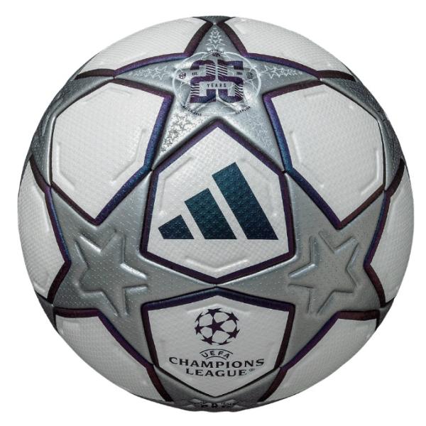 フィナーレの登場から25周年を記念して、UEFAチャンピオンズリーグ00-01シーズンのボールデザインからインスピレーションを受けたアニバーサリーモデル■カラー：WH ( ホワイト×シルバー )■サイズ区分：5号球■対象：中学生以上■サイズ...