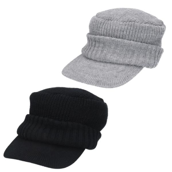 アクリル糸を使用したニットキャップ。畦網みのオスロ型で折り返し部分は伸ばすことで耳に充てることもできるので、防寒対応に最適です。■カラー：01BK、03GY■サイズ：FREE ( 横幅/22.0cm、高さ/18.0cm )※製品によって仕上...