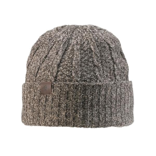 裁断クズや落ちワタを再利用したアップサイクルウールと廃棄PETボトルをリサイクルしたポリエステルの混紡ニットを使用した定番デザインのニットキャップ。肌面には風抜けを防ぐマイクロフリースをライニングしています。■カラー：ブラウン■サイズ：フリ...