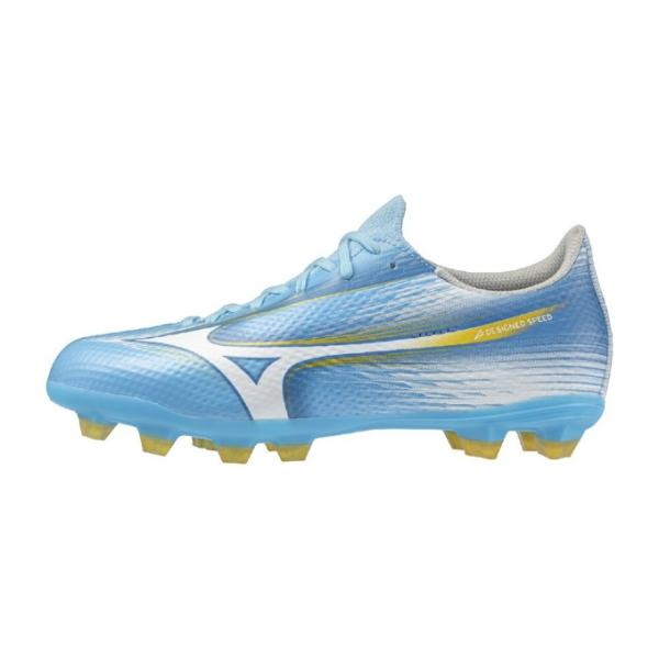 ■カラー：25(SB/WH)■サイズ：21.0〜24.0cm■素材：合成皮革、合成繊維/合成底、スタッド、合成樹脂 (固定式)■本体重量：約170g(22.0cm片方)■着用感：ワイドフィット■原産国：カンボジア製検索ワード：サッカーシュー...