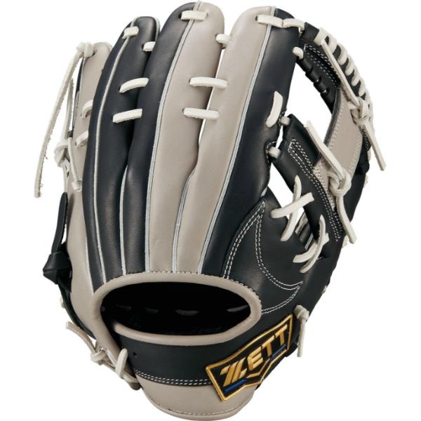 M号ボールに負けない、捕球ミスを軽減させるボックス型・手口逆巻・親指芯4層構造。背面紐通しとウェッブ部の紐穴補強も施した高耐久仕様。オーダー仕様のツートンカラーで高級感あるネオステイタスウェルダーラベル搭載。■カラー：1917■利き手：右投...