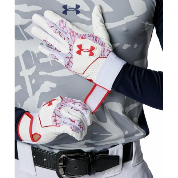 ■カラー：101/White / Red /■サイズ：SM、MD、LG■素材：合成皮革、ポリエステル、ポリウレタン■フィット：Regular■セット数量：両手用■生産国：インドネシア■特長：ウォッシャブル対応　馴染みの良い合成皮革を採用した...