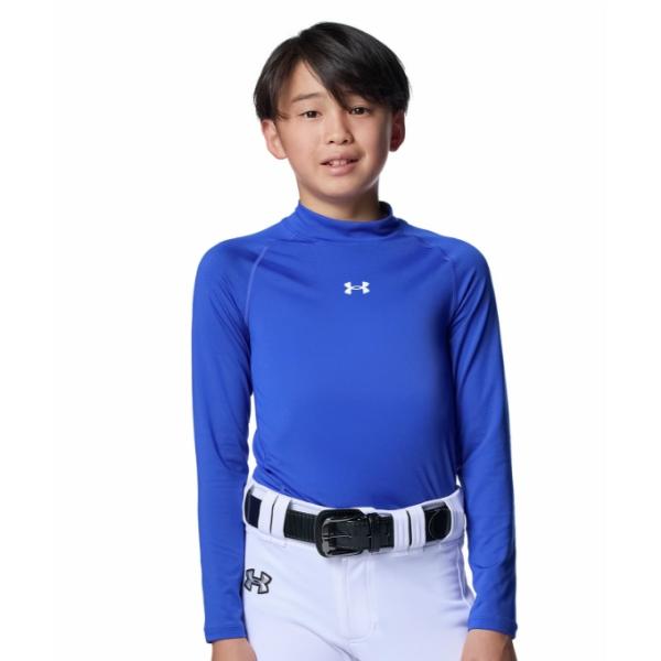 ■カラー：400/Royal■サイズ：YSM、YMD、TLG、YXL■素材：ポリエステル90%、ポリウレタン10%■フィット：Fitted■ギア：HeatGear■UPF表示：UPF40■生産国：カンボジア■お手入れ方法：洗濯機洗い可能■特...