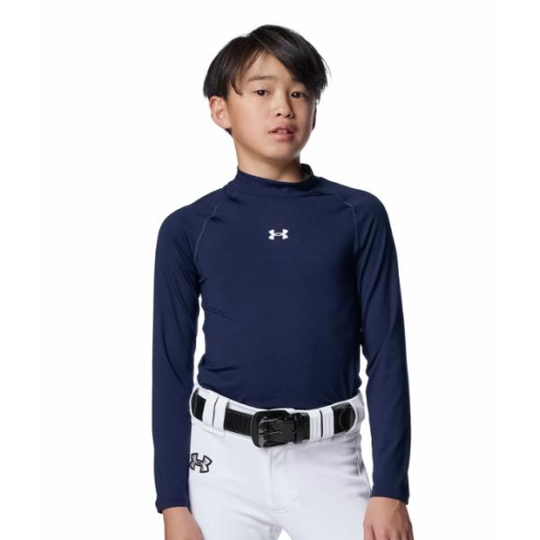 ■カラー：410/Midnight Navy■サイズ：YSM、YMD、TLG、YXL■素材：ポリエステル90%、ポリウレタン10%■フィット：Fitted■ギア：HeatGear■UPF表示：UPF40■生産国：カンボジア■お手入れ方法：洗...