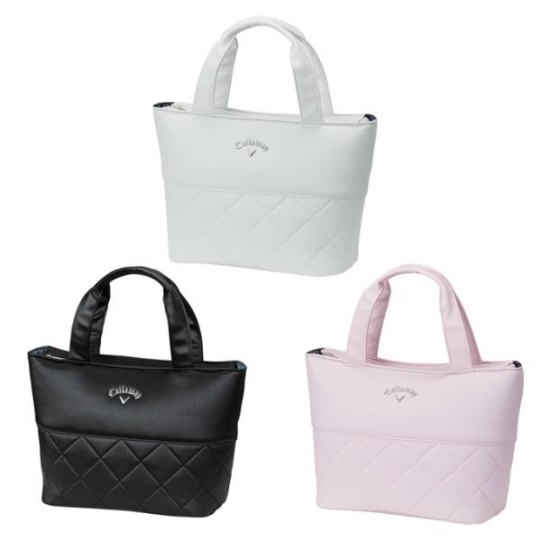 ゴルフバッグとデザインを連動させたミニトートバッグ。ラウンドに必要な小物などを収納。■カラー：BK、PK、WH■サイズ：横幅/32cm、高さ/23cm、奥行/13cm※製品によって仕上りサイズに多少の誤差がありますのでご了承下さいませ。■素...