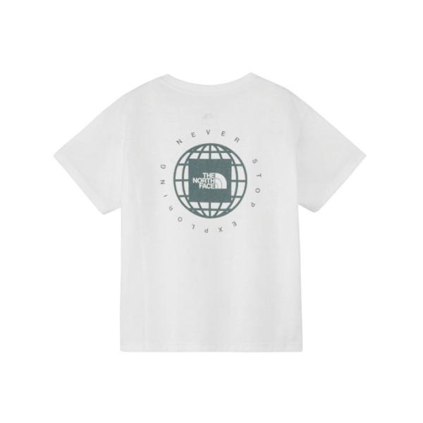 地球儀とTHE NORTH FACEのスクエアロゴを組み合わせた、ジオスクエアロゴのプリントを背面に大きくあしらった半袖Tシャツ■カラー：W(ホワイト)■サイズ(cm)：130 ( 着丈/50、身幅/44、肩幅/40、袖丈/14、裾幅/44...