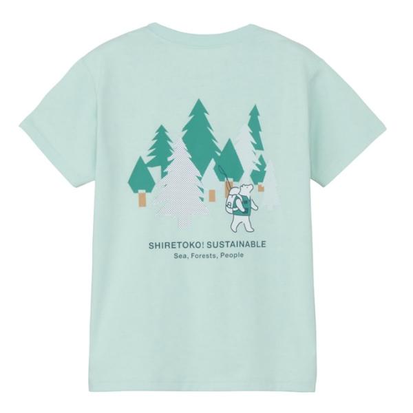 北海道斜里町の観光シンボルキャラクター、知床トコさんのグラフィックを配置した半袖Tシャツ■カラー：OF(オパールフロス)■サイズ(cm)：130 ( 着丈/50、身幅/40、肩幅/36、袖丈/14、裾幅/40、袖口幅/14 )140 ( 着...