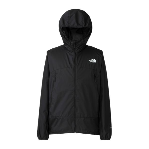 軽量・コンパクト・はっ水・ドライタッチ、登山やアウトドアに適した機能を備えた、THE NORTH FACEを代表するフード付きウインドシェルジャケット■カラー：K■サイズ：S、M、L、XL■素材：Swallowtail Recycled N...