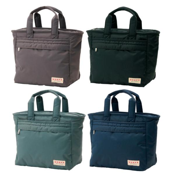 ONOFF定番のナイロンツイルシリーズのラウンドバッグに、保温・保冷シートを内蔵。ラウンド中のドリンクや軽食を最適な温度で保ちます。前作より光沢を抑えたマットな生地が、上品で落ち着いた雰囲気を演出。ゴルフだけでなく、日常のランチバッグとして...