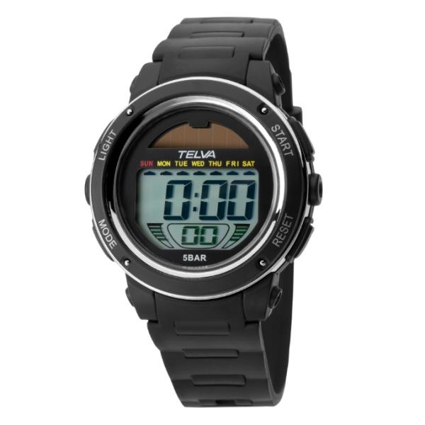 ソーラーパワーとリチウム電池の併用で電池が長持ち！■カラー：SV■サイズ：横幅/4.3cm×高さ/23.7cm■重量：0.41g■素材：ABS/ウレタン■機能：・ソーラー・ストップウォッチ・ELライト・アラーム・チャイム・タイマー・カレンダ...