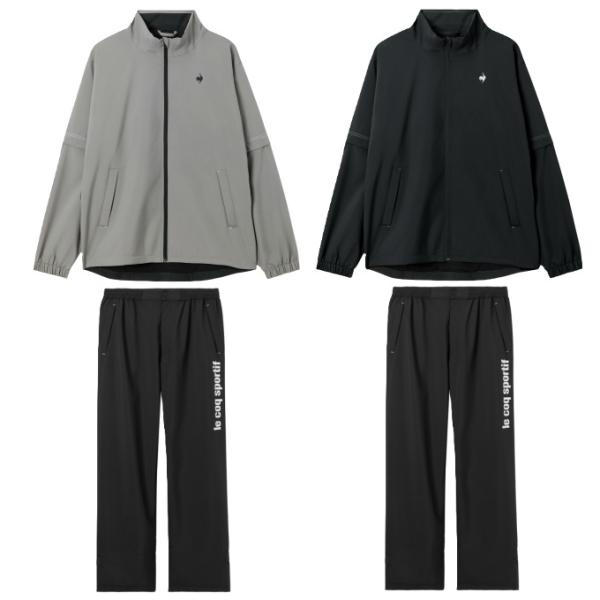 ■カラー：BK00、GY00■サイズ：M、L、LL、3L■素材：ポリエステル100%■機能：・耐水圧/B法20,000mm・透湿性/B-1法20,000g/24h・デタッチャブル・ストレッチ・はっ水検索ワード：雨具 カッパ レインスーツ