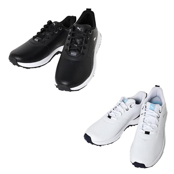 ■カラー：WH/SV(01)、BK/SV(02)■サイズ：25.0cm〜28.0cm■素材：アッパー/人工皮革+合成繊維ミッドソール/合成樹脂(EVA樹脂)アウトソール/ゴム底検索ワード：ゴルフスパイク 靴 シューズ くつ