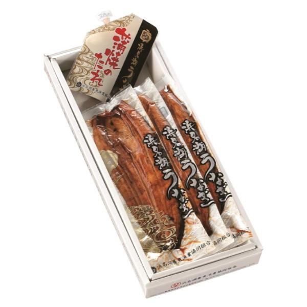 ■容量：うなぎ長蒲焼(約150g)×3、たれ(100ml)×1、山椒■栄養成分：エネルギー323kcal、たんぱく質23.9g、脂質21.0g、炭水化物9.6g、食塩相当量2.6g■原材料：うなぎ(浜名湖産)、しょうゆ(小麦・大豆を含む)、...