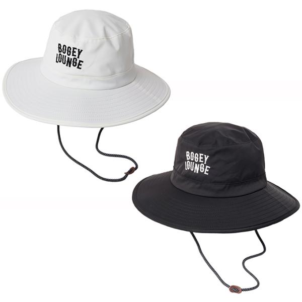 快適さと機能性を兼ね備えたBOGEYLOUNGEのロゴ入りハット。■カラー：09(OFF)、49(BLACK)■サイズ(実寸サイズ)：FF(頭回り/58cm、高さ/9cm、つば/10cm)※製品によって仕上りサイズに多少の誤差がありますので...