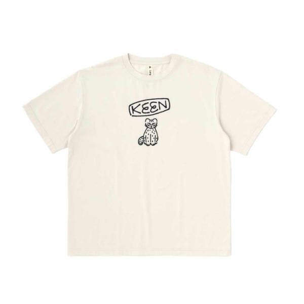 長場雄氏が描く、絶滅危惧種のイリオモテヤマネコとKEENロゴデザイン。売り上げの一部が寄付されるチャリティモデル■カラー：WHITE CAP■サイズ：M ( 身幅/56cm、着(身)丈/69cm、肩幅/49cm、袖丈/22cm )L ( 身...