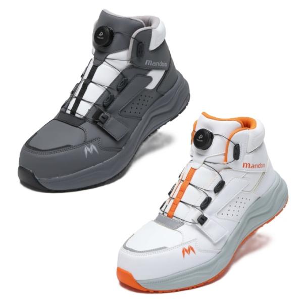 高反発ミッドソール+耐滑底を搭載した先芯入りワークシューズ留め具にはダイヤル機構の「FREE LOCK FIT SYSTEM」を搭載。ダイヤルを回すわずかな時間で靴紐のように足にフィットします。また、ダイヤルが苦手とするつま先側のワイヤーの...