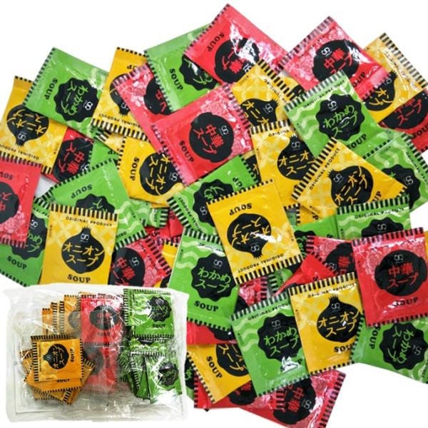 お湯を注げばすぐできる♪使い切りで超便利!!アレンジもしやすい本格即席スープ!!■容量：236g（中華スープ4.2g×20包、オニオンスープ3.8g×20包、わかめスープ3.8g×20包）■広告文責：株式会社ヒマラヤ 電話番号 0570-2...
