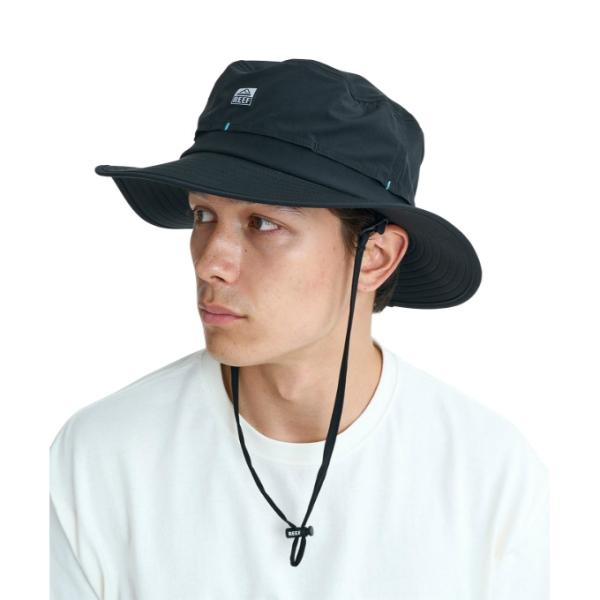 ストレッチ性のあるマットナイロン素材■カラー：BBK■サイズ(実寸サイズ)：F(つば/7cm、高さ/8cm、頭回り(内寸)/63cm)あご紐/72cm日除け/縦30cm、横31.5cm※製品によって仕上りサイズに多少の誤差がありますのでご了...