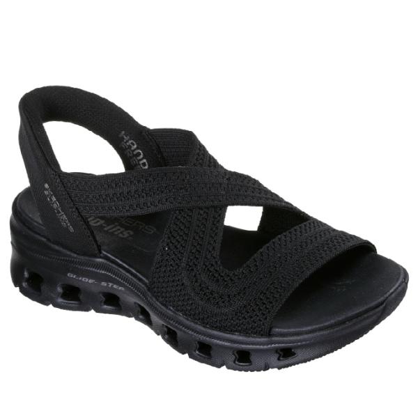 ニットアッパーにSkechers Hands Free Slip-ins（スケッチャーズ ハンズフリー スリップインズ）スリングバックヒール、クッション性のあるYoga Foam（ヨガフォーム）フットベッド、クッション機能搭載のGlide-...