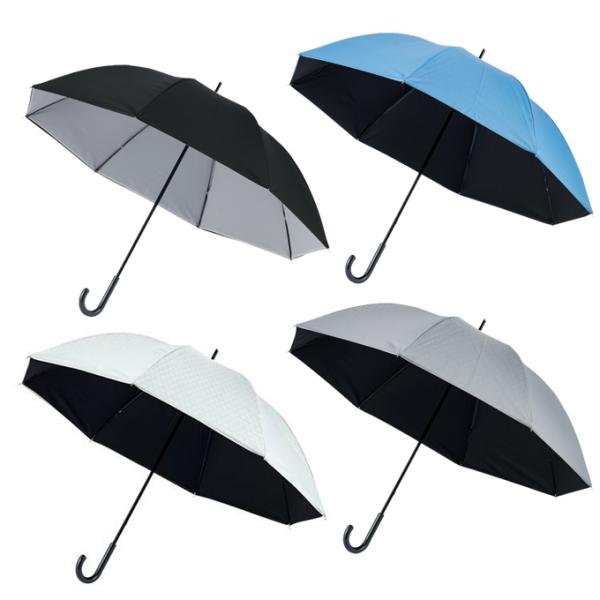 ■カラー：サックスブルーブラックホワイトライトグレー■サイズ：60cm ( 親骨の長さ/60cm、全長/約80cm、直径/約100cm )※製品によって仕上りサイズに多少の誤差がありますのでご了承下さいませ。■素材：生地/ポリエステル100...