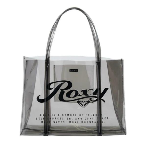 クリア素材の大容量マチ付きビーチバッグ。■カラー：BLK■サイズ(実寸サイズ)：F(高さ/34cm、幅/47cm、マチ/15cm、持ち手/54.5cm×2cm、上部幅/45cm、底幅/15cm)※製品によって仕上りサイズに多少の誤差がありま...
