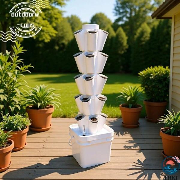 8L 水耕栽培 プランタータワー 養液栽培 栽培キット 水耕栽培 縦型プランター 養液栽培タワー 卓上水耕栽培タワー 栽培専用 ポータブル