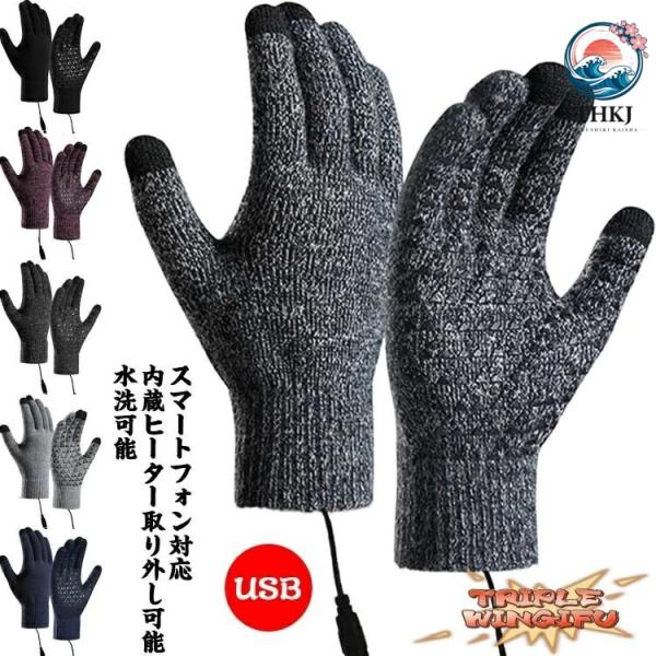 【全品2点で5%OFF】グローブ heat 電熱手袋 ヒーター まで グローブ ヒーター 男女兼用 充電防寒 ヒーター内蔵 取り外し可能 防寒 USB