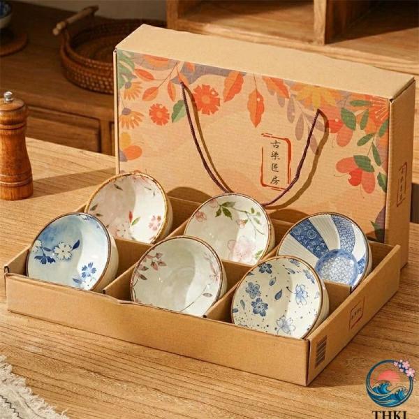 セット内容：お茶碗×6 材質：陶磁器 サイズ：約11.3*6.5cm,容量：300m 食洗機対応可, 電子レンジ対応