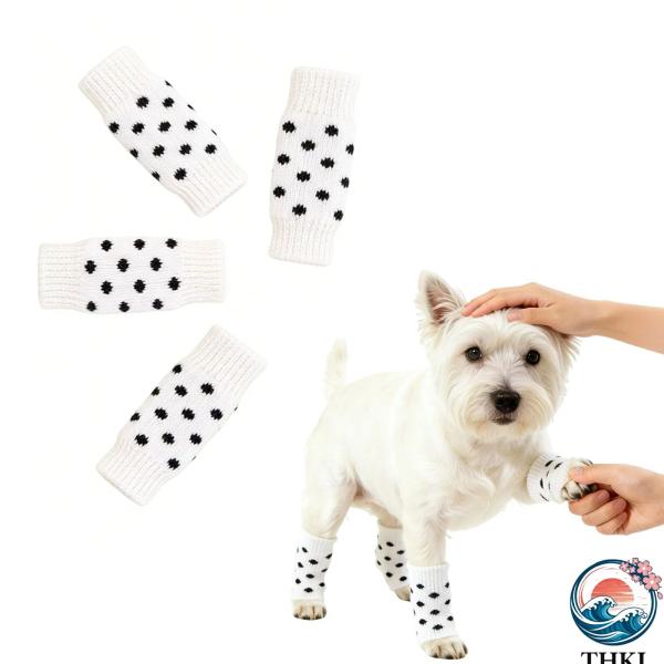 ? 【商品内容】4足用の暖かく可愛い黄色いクマ柄ペット用レッグウォーマーセット。愛犬の四季にわたるケアをサポート。サイズ展開：S（推奨体重1kg以内）M（推奨体重1.5-4kg）L（推奨体重4.5-6kg）XL（推奨体重6-18kg）? 【...
