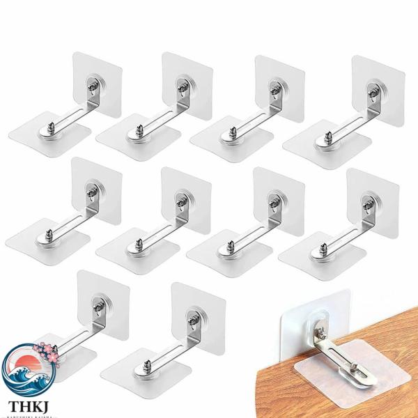 【全品2点で5%OFF】家具転倒防止グッズ 耐震ストッパー 10個セット 転倒防止 L字金具 粘着テープ 貼り付け簡単 家具 棚 地震対策 防災用品