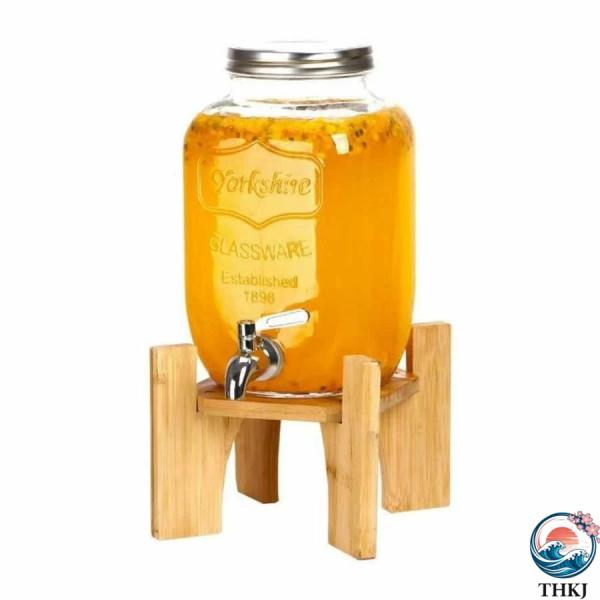 【高品質素材】飲料ディスペンサーは厚手の鉛フリーガラス、食品グレードの素材。清潔で透明、酸およびアルカリに耐性があり、無鉛で無毒で、口が広いデザインで、清掃が簡単で。 40度以上のお湯は入れないでください。【大容量】4L/5L/8L/の容量...