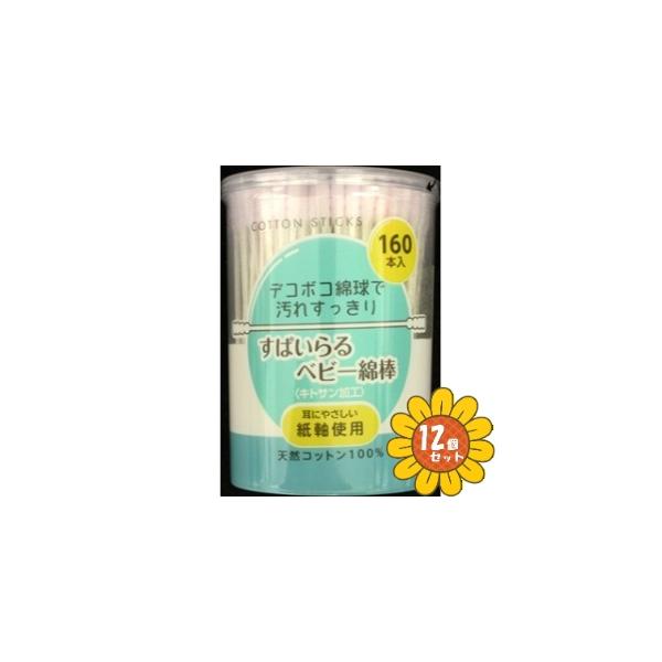 細めのスパイラル綿球が汚れをしっかりキャッチします。綿球部分は天然キトサン抗菌加工となっており、安心してご使用いただけます。細い綿球と軸は赤ちゃんの耳やおへそ、お花のケアに安心してご使用いただけます。