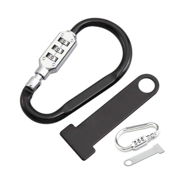 バイクや自転車・ヘルメット等の盗難防止や簡易ロックとして大活躍。大切なかばんや貴重品にも取り付けることで、盗難防止・落下防止を防ぐことができます。アルミニウム合金と亜鉛合金の素材なので、頑丈で軽量で長持ちします。カラビナタイプで小型のため持...