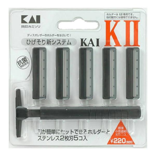 商品名：K-2 ひげそり用カミソリ ホルダー 替刃5コ付JANコード：4901331003301発売元、製造元、輸入元又は販売元：貝印原産国：日本区分：化粧品商品番号：101-61003広告文責：アットライフ株式会社TEL 050-3196...