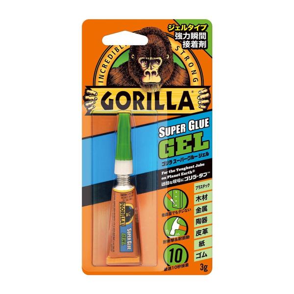 呉工業 KURE ゴリラ スーパーグルー ジェル 3g ジェルタイプ 強力瞬間接着剤衝撃・振動にも強い! 瞬間接着剤 DIY 修理 ジェル 4972444017721 DIY・インテリア:DIY:材料広告文責：アットライフ株式会社TEL 0...