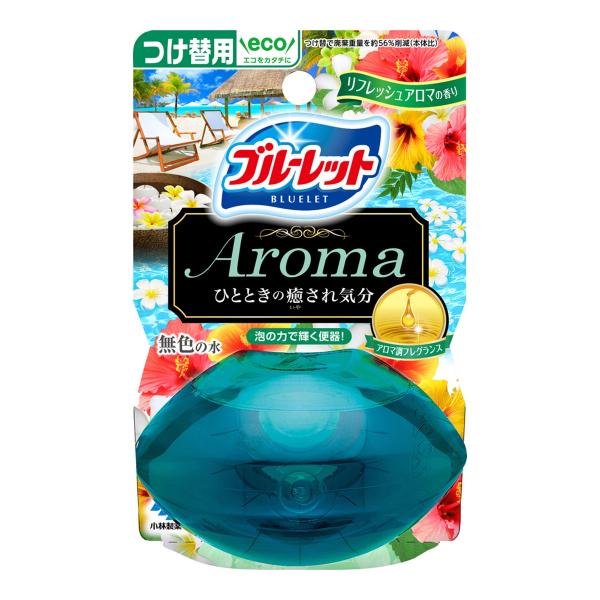小林製薬 液体ブルーレット おくだけ アロマ つけ替用 リフレッシュアロマの香り 70ml流すたびに便器表面をコートし汚れの付着を抑える 詰替え用 4987072091104 芳香剤・消臭剤:トイレタンククリーナー広告文責：アットライフ株式...