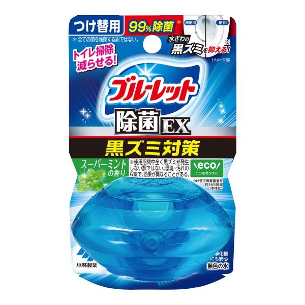 小林製薬 液体 ブルーレットおくだけ 除菌EX つけ替用 スーパーミントの香り 67ml トイレ用洗剤除菌処方で水ぎわの黒ズミの発生を抑え、お掃除が楽になります 4987072092651 芳香剤・消臭剤:トイレタンククリーナー広告文責：ア...