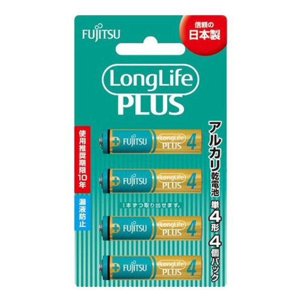 FDK FUJITSU Long LifePLUS ロング ライフプラス アルカリ乾電池 LR03LP(4B) 単4形 4個パック日本製　１０年保存 乾電池 電池 4976680278052 電池・電機製品:乾電池:アルカリ電池広告文責：ア...