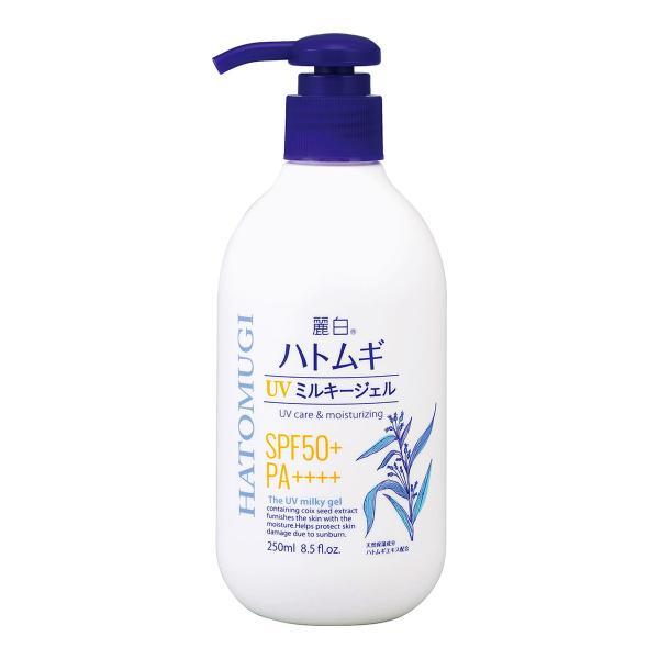 熊野油脂 麗白 ハトムギ UV ミルキージェル SPF50+ PA++++ ポンプタイプ 250ml普段使いから、強い日差しの外出時にも使える。 日焼け止め UVケア 4513574033351 広告文責：アットライフ株式会社TEL 050...
