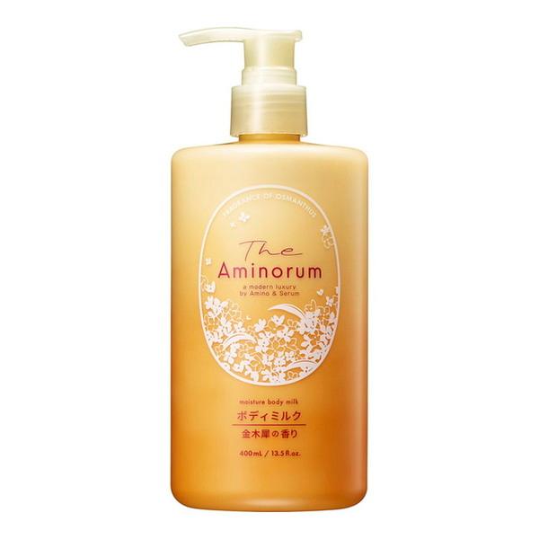 熊野油脂 ジ アミノラム The Aminorum 金木犀 ボディミルク 本体 400mL4513574042919心はなやぐ金木犀の香りで毎日のケアを特別に。お肌にのせてすっとのばせる、軽い使い心地です。化粧品・化粧小物:ボディケア:ボデ...