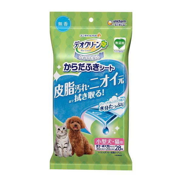 ユニ・チャーム ペット デオクリーン からだふきシート 小型犬 猫用 無香 28枚 厚手 超大判サイズ4520699641927犬猫用 皮脂汚れやニオイ元まで拭き取るからだふきシートペット用品:その他用品広告文責：アットライフ株式会社TEL...